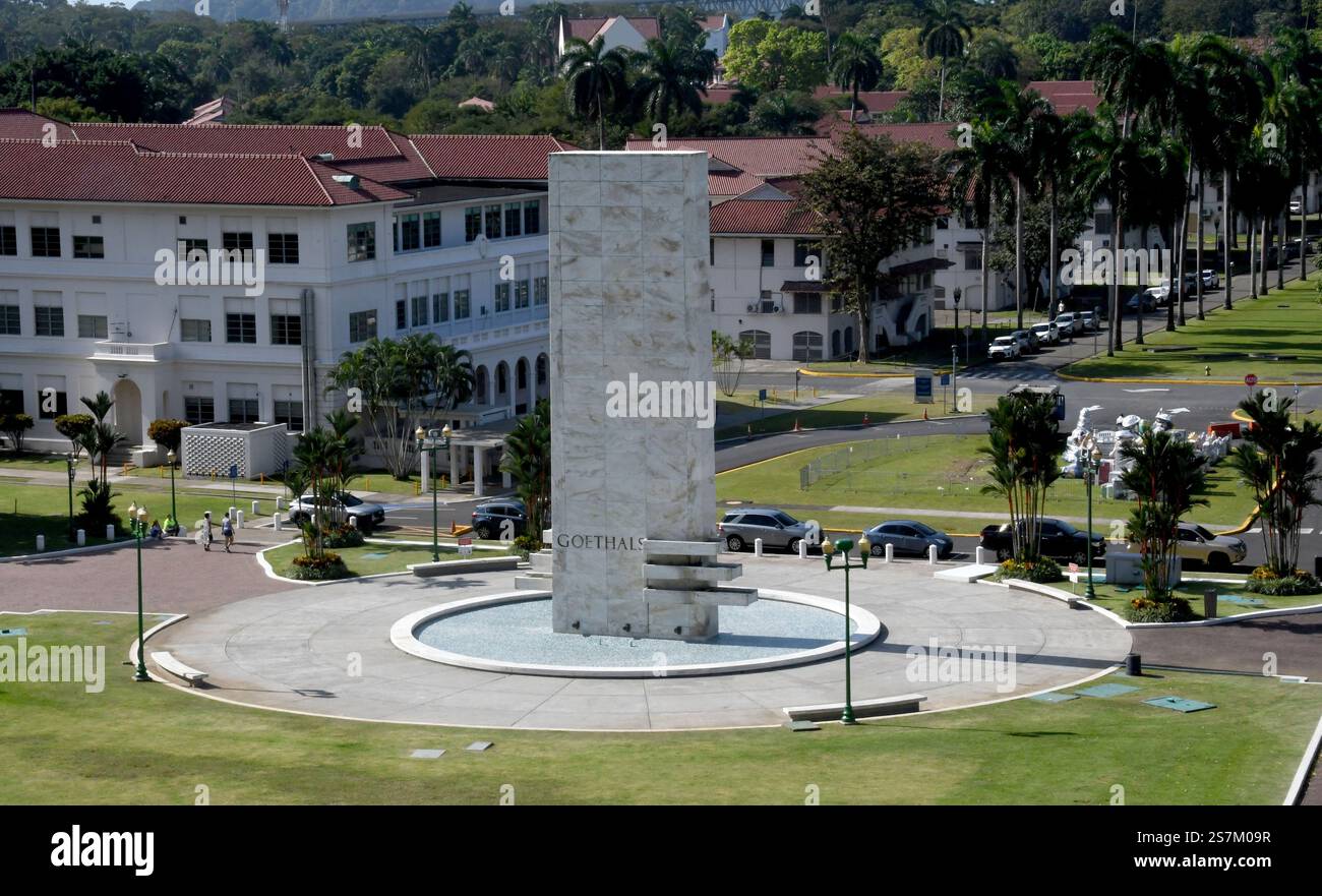 Panama City, USA. 12th Jan, 2025. A monument to George Washington ...