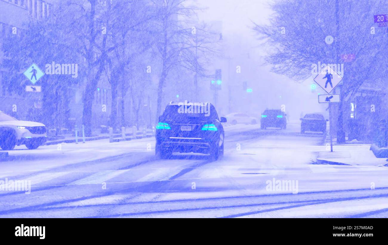 Washington, United States. 19th Jan, 2025. Snowfall is seen in Dupont ...