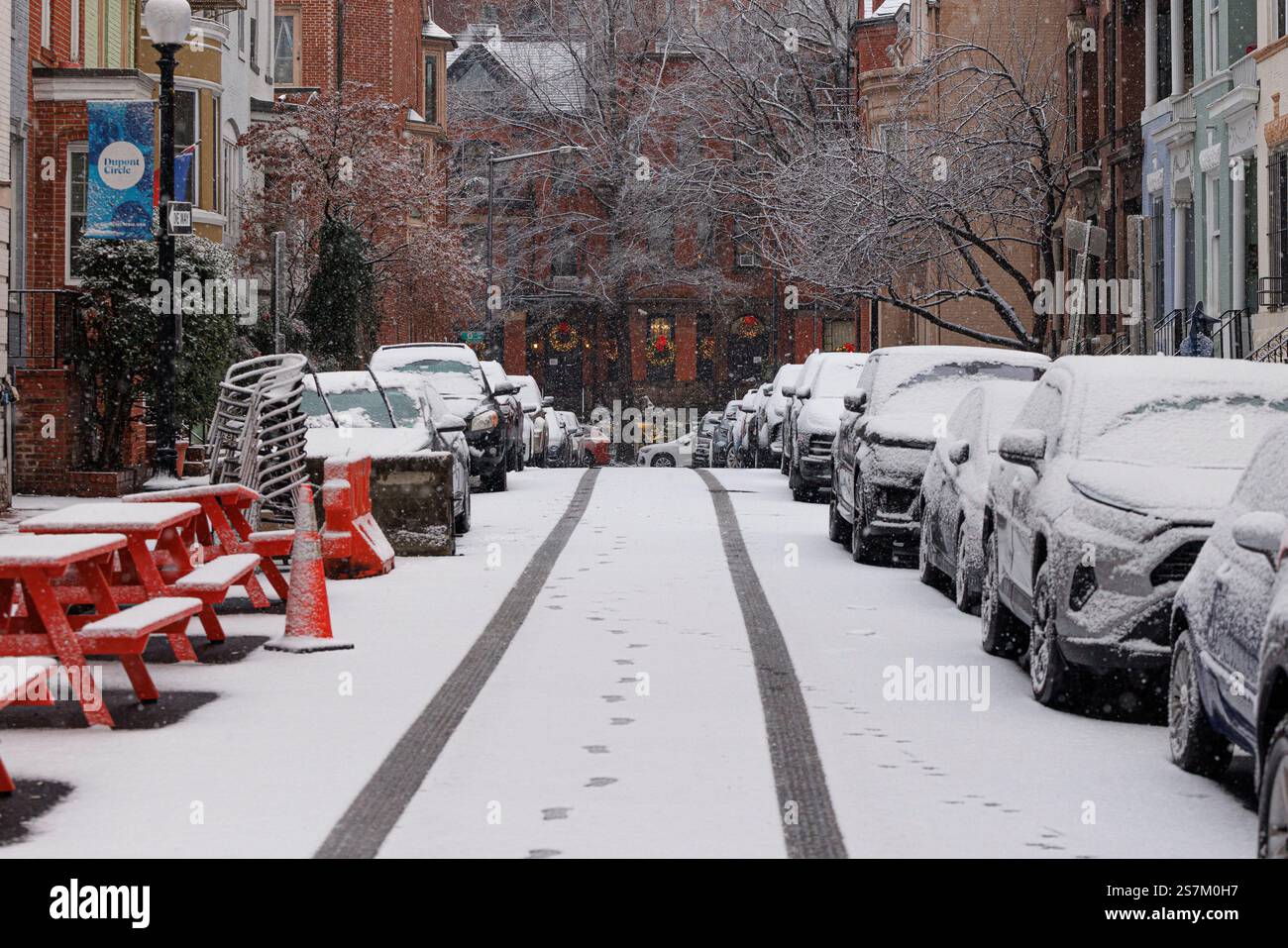 Washington, United States. 19th Jan, 2025. Snowfall is seen in Dupont ...