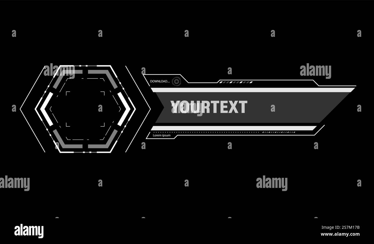 Futuristic lower third sci fi design template for channel hi-res stock ...