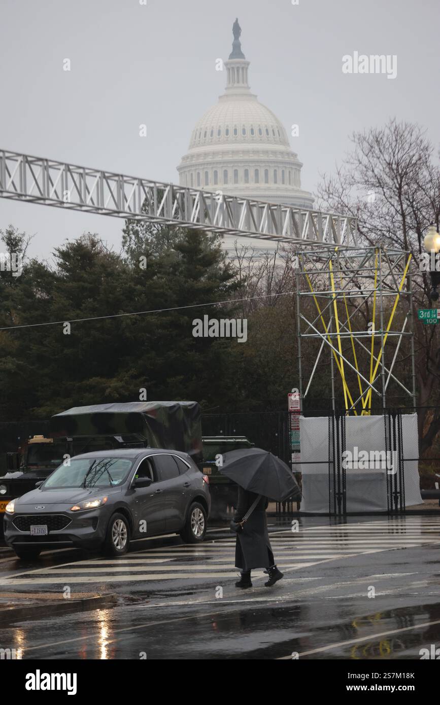 Washington DC: Preparations prior to the Trump rally and Inauguration ...