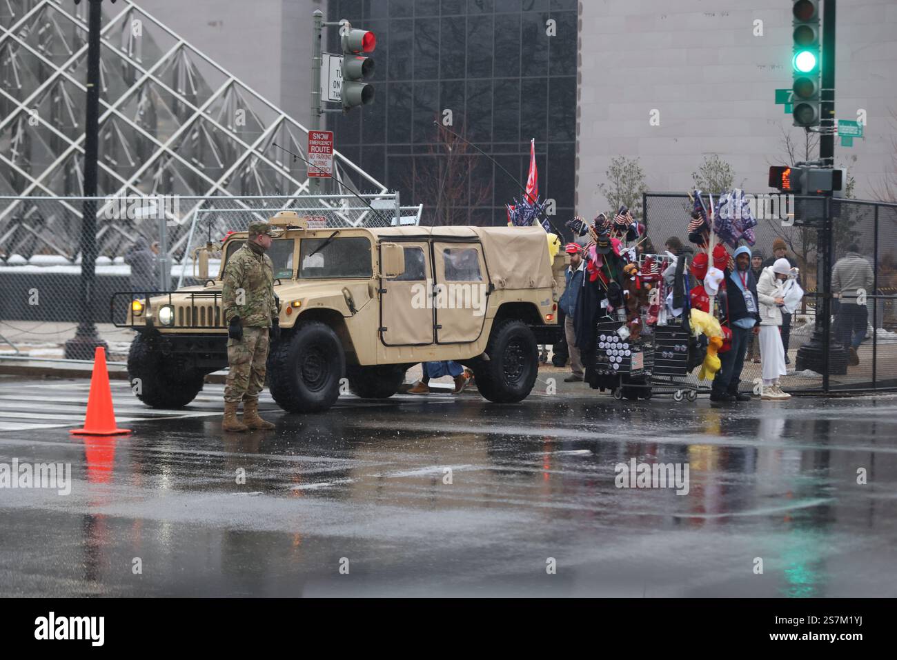 Washington DC: Preparations prior to the Trump rally and Inauguration ...