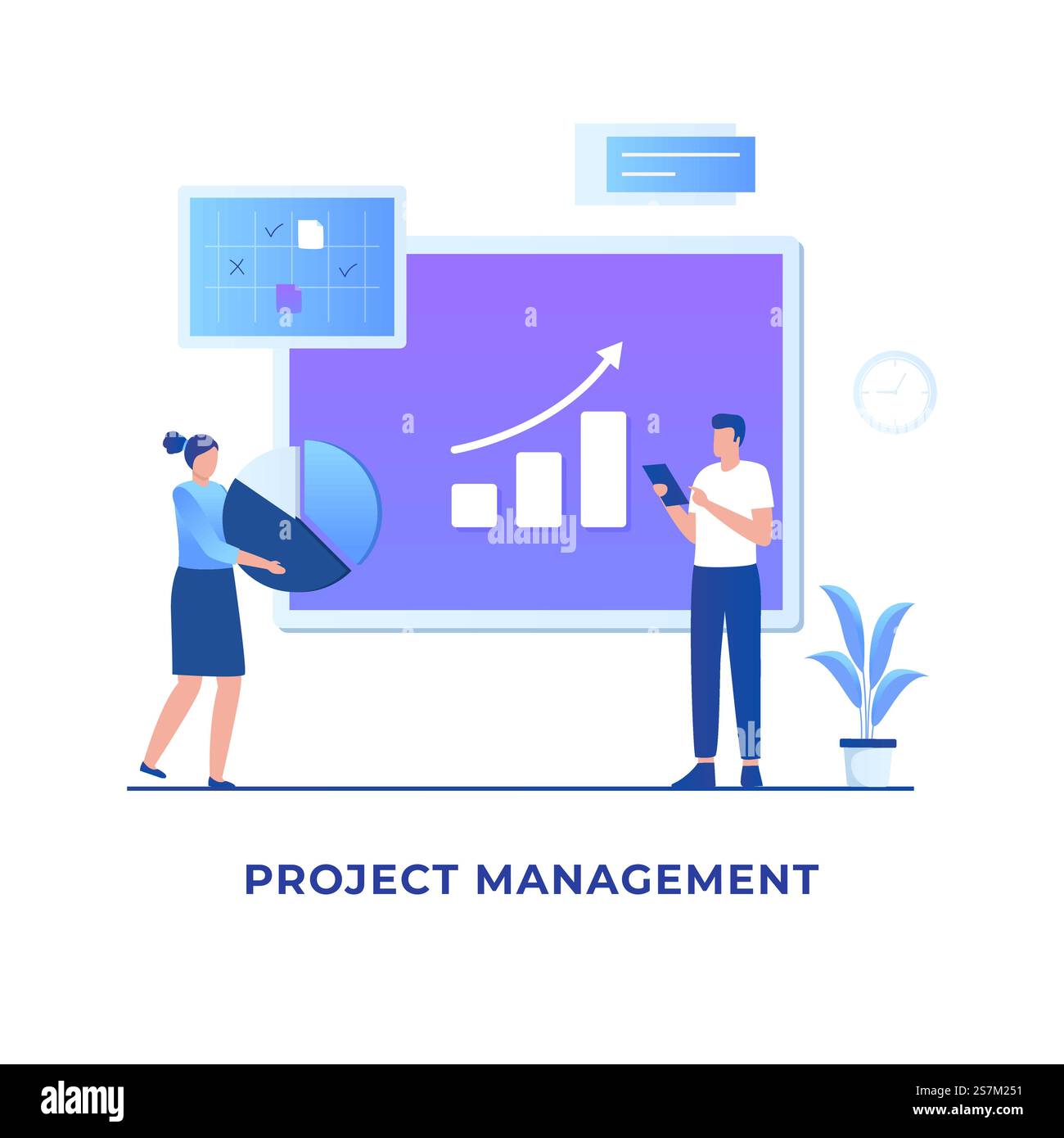 Project Management illustration concept. Illustration for websites ...