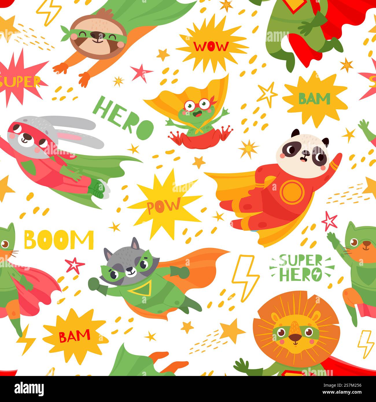 Hero animals superheroes animal kids with capes and masks hi-res stock ...