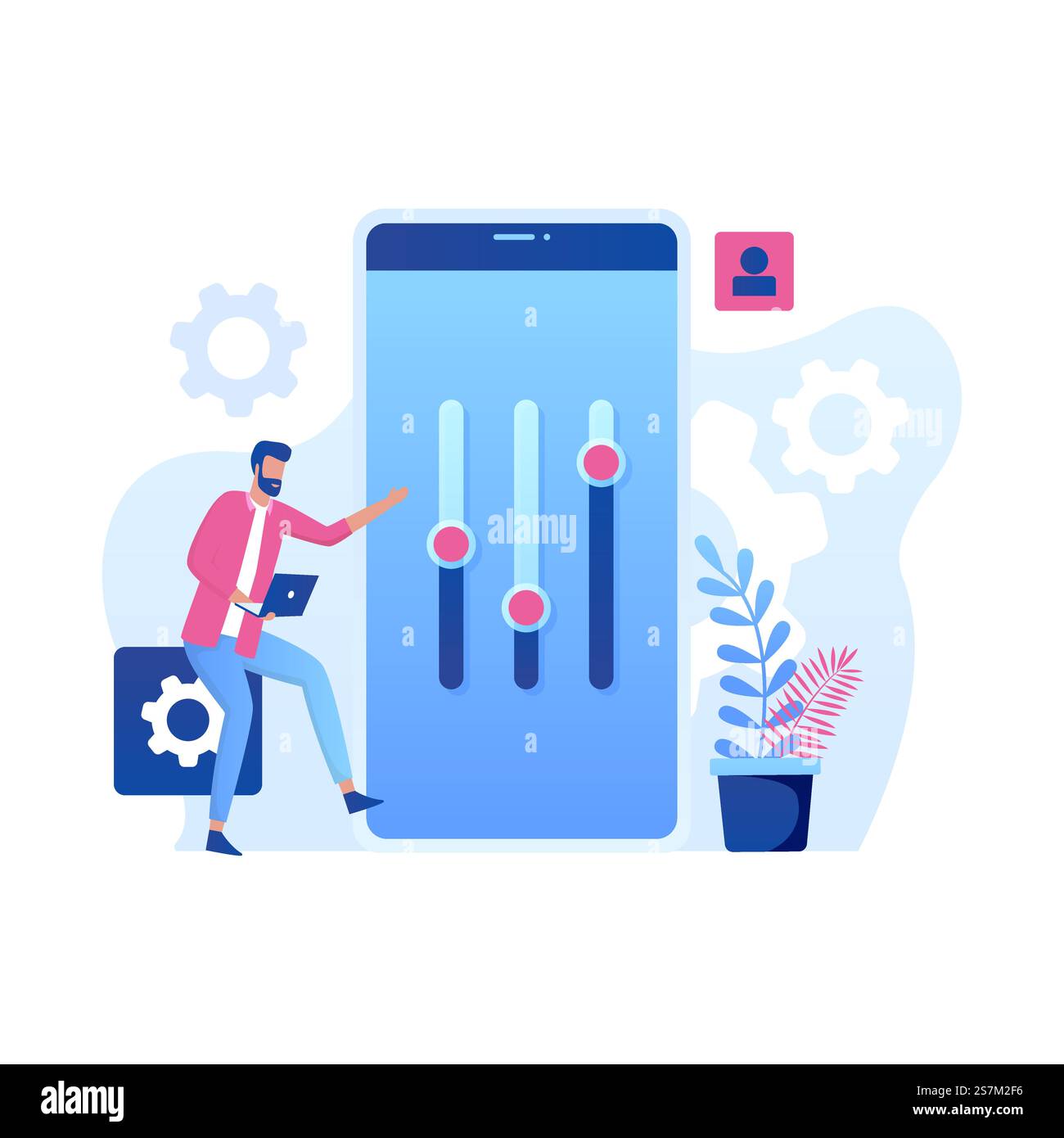 Setting illustration concept. Illustration for websites, landing pages ...