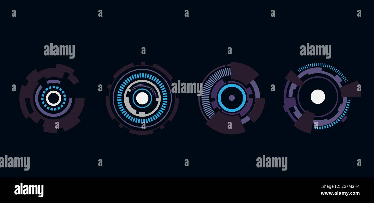 Webcircle hud elements for ui hi-res stock photography and images - Alamy