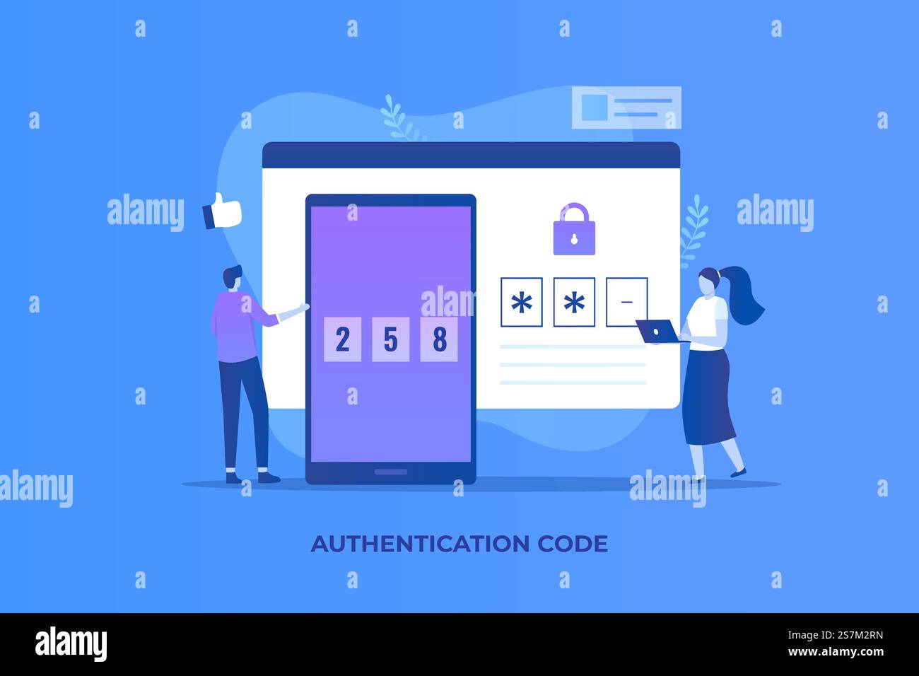 one-time password illustration concept. Illustration for websites ...