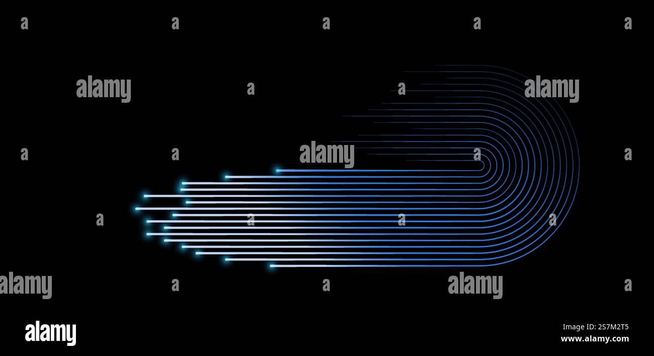 half circles lines flowing dynamic pattern on black background for ...