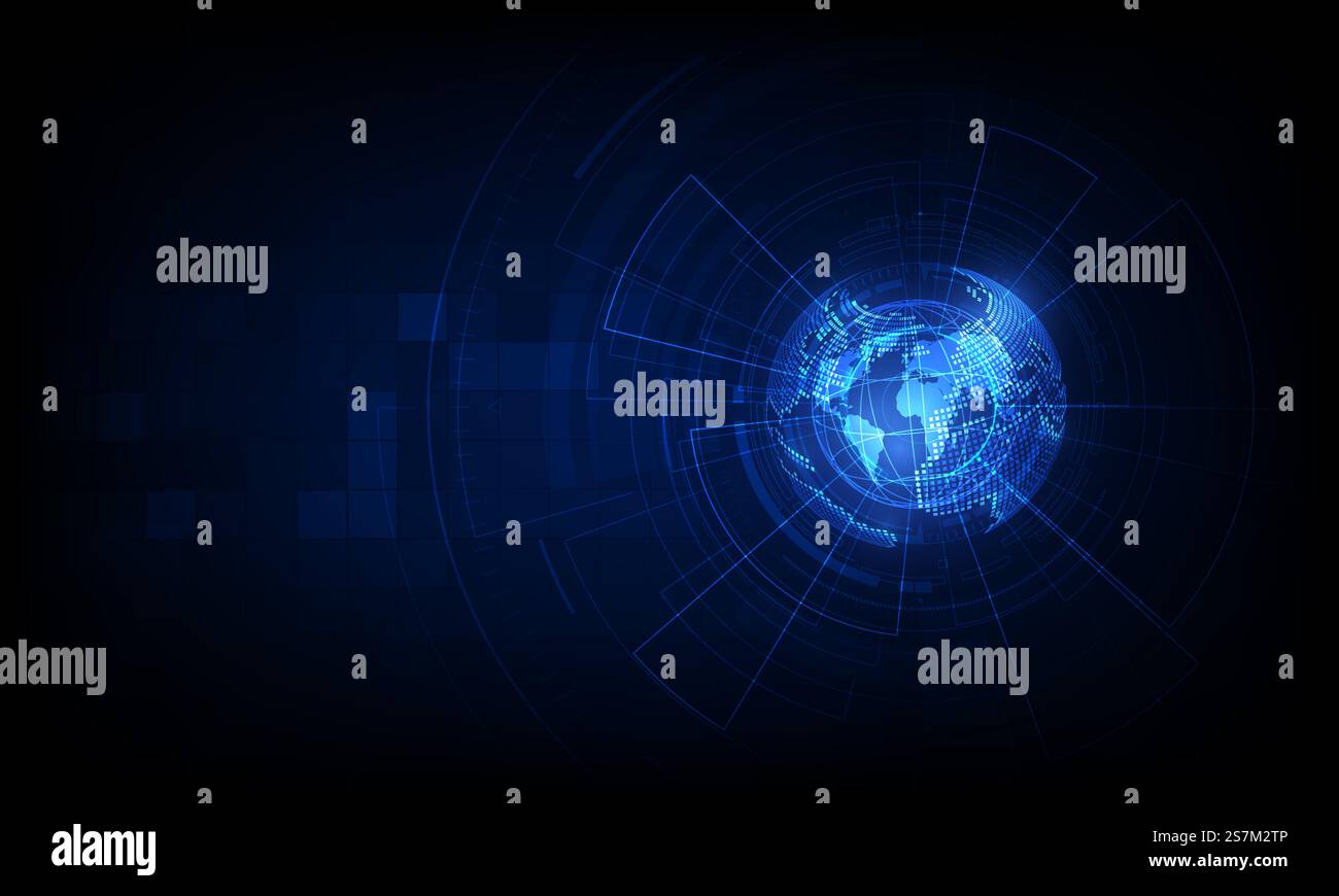 Best Internet Concept of global business. Globe, glowing lines on ...