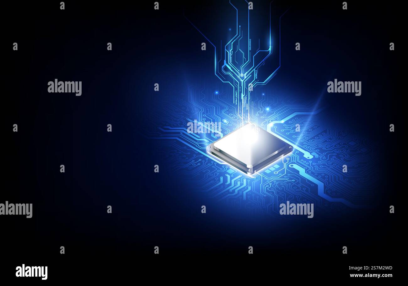 Circuit board. Technology background. Central Computer Processors CPU ...