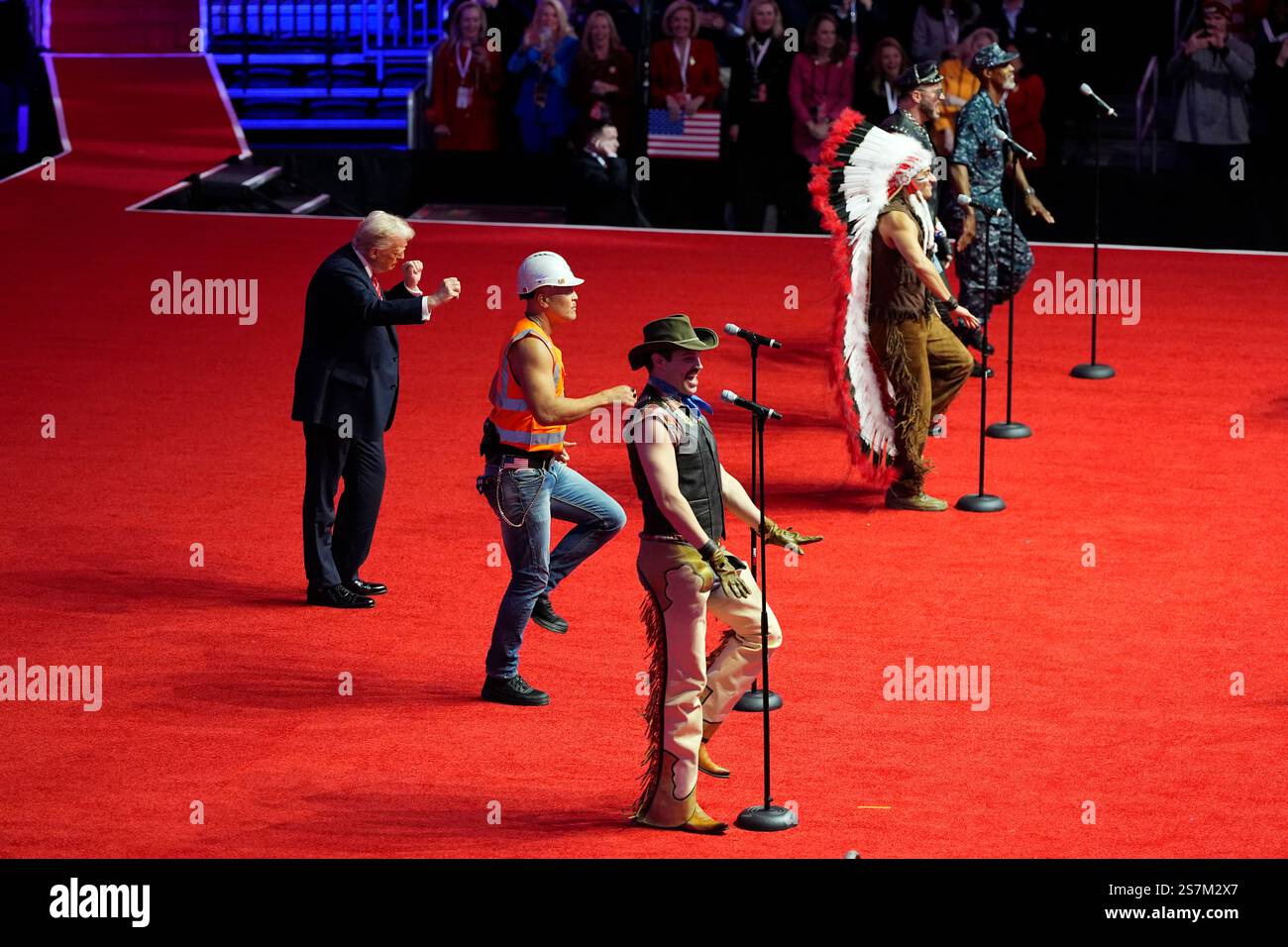 Members of the Village People, with President-elect Donald Trump, left ... Members of the Village People, with President-elect Donald Trump, left ...