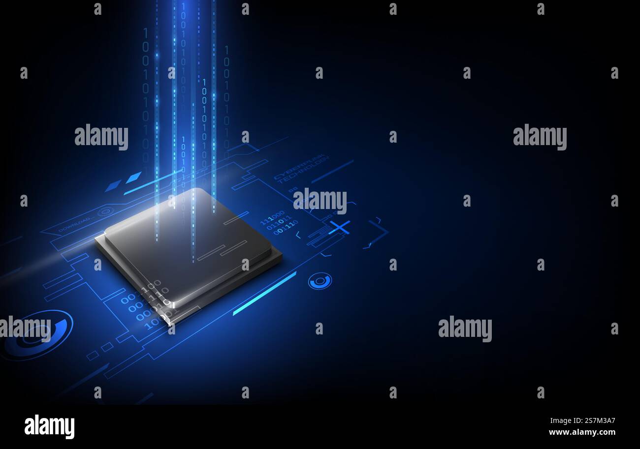 Circuit board. Technology background. Central Computer Processors CPU ...