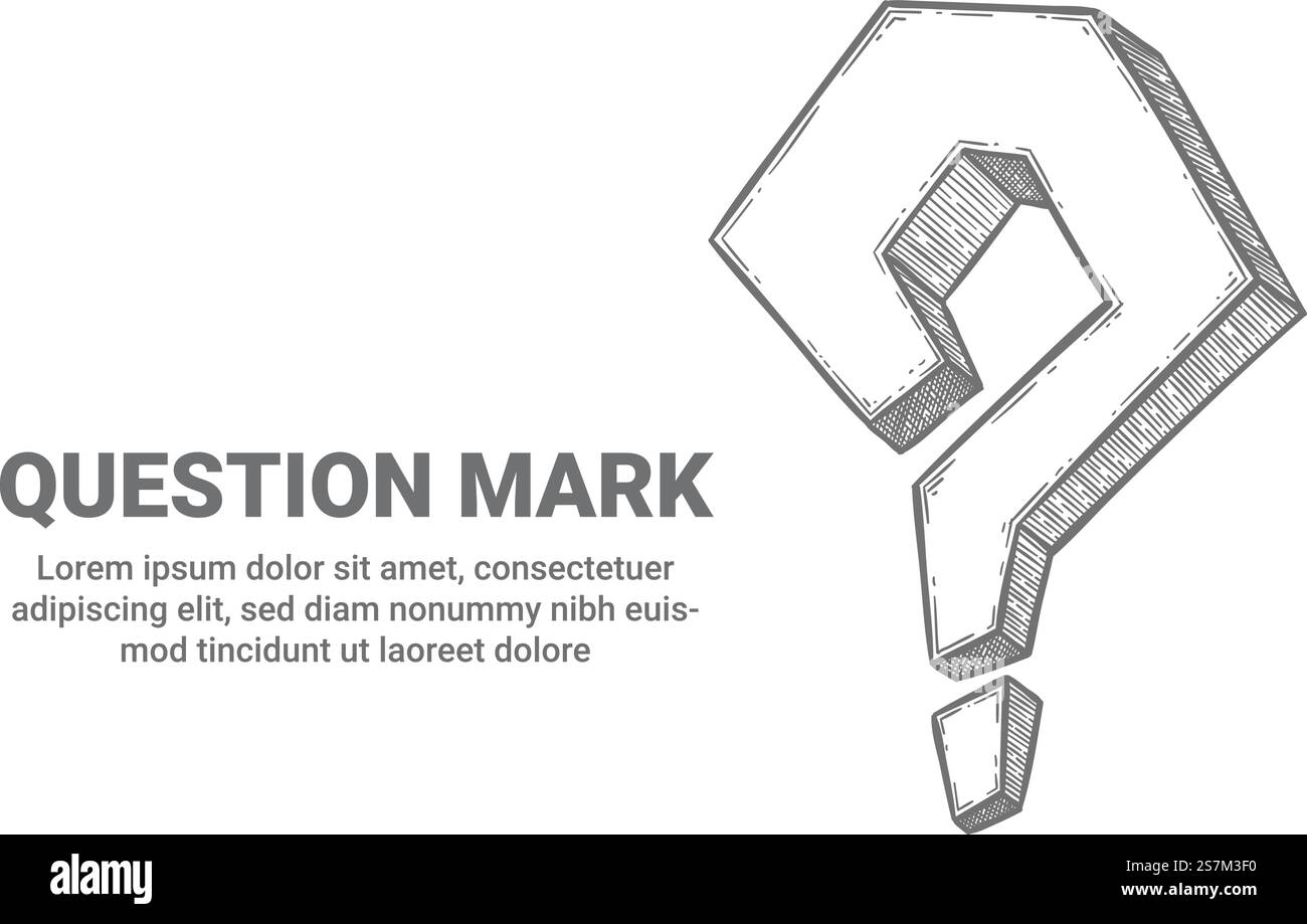 Question mark sketch interrogative symbol ask help support faq hi-res ...
