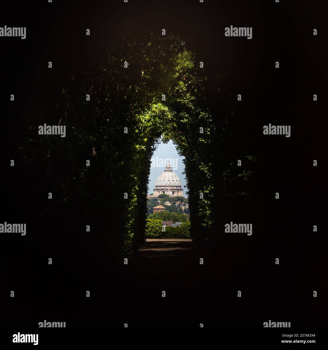 View of St Peter's Basilica Dome through the Keyhole of the Order of ...