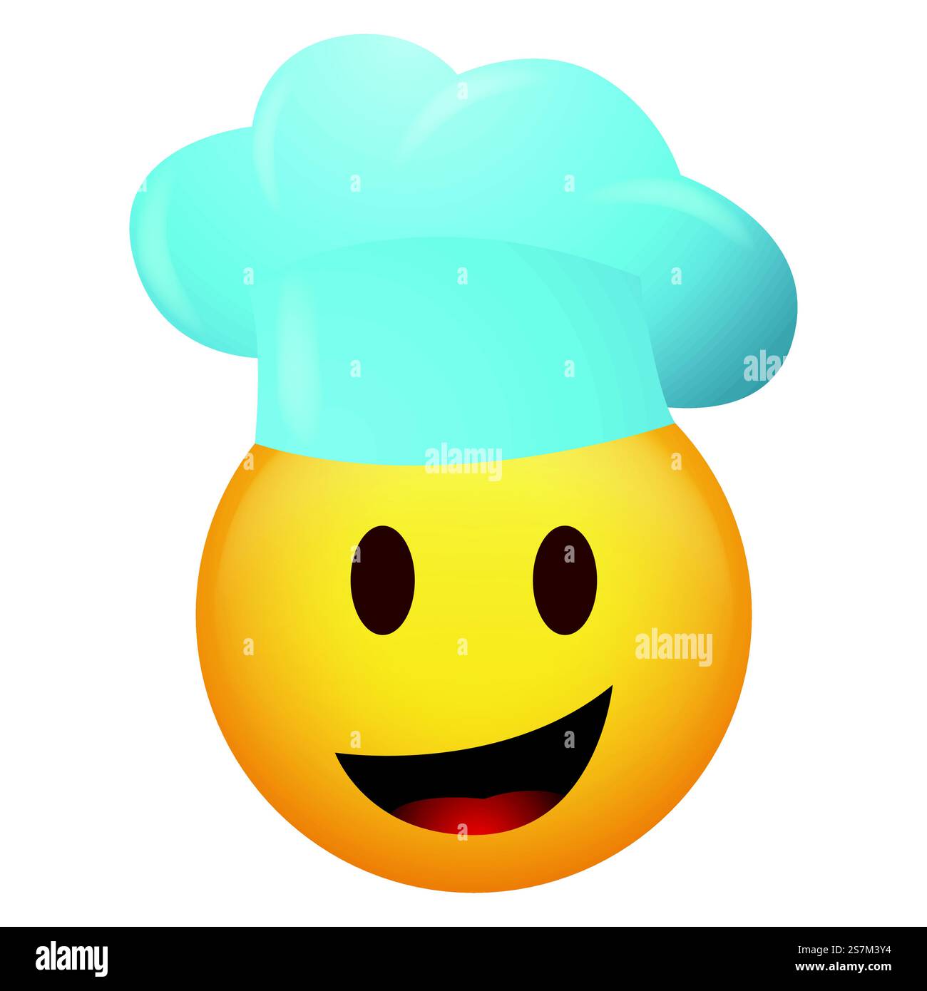 Vector illustration of emoticon wearing chef hat Stock Vector Image ...
