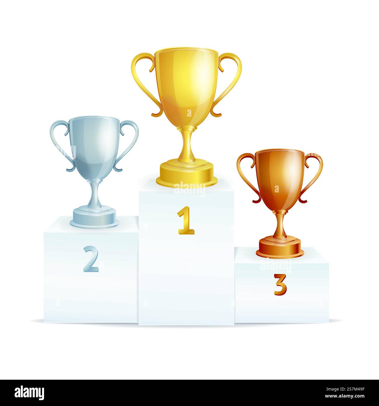 Silver winners trophy on Stock Vector Images - Alamy