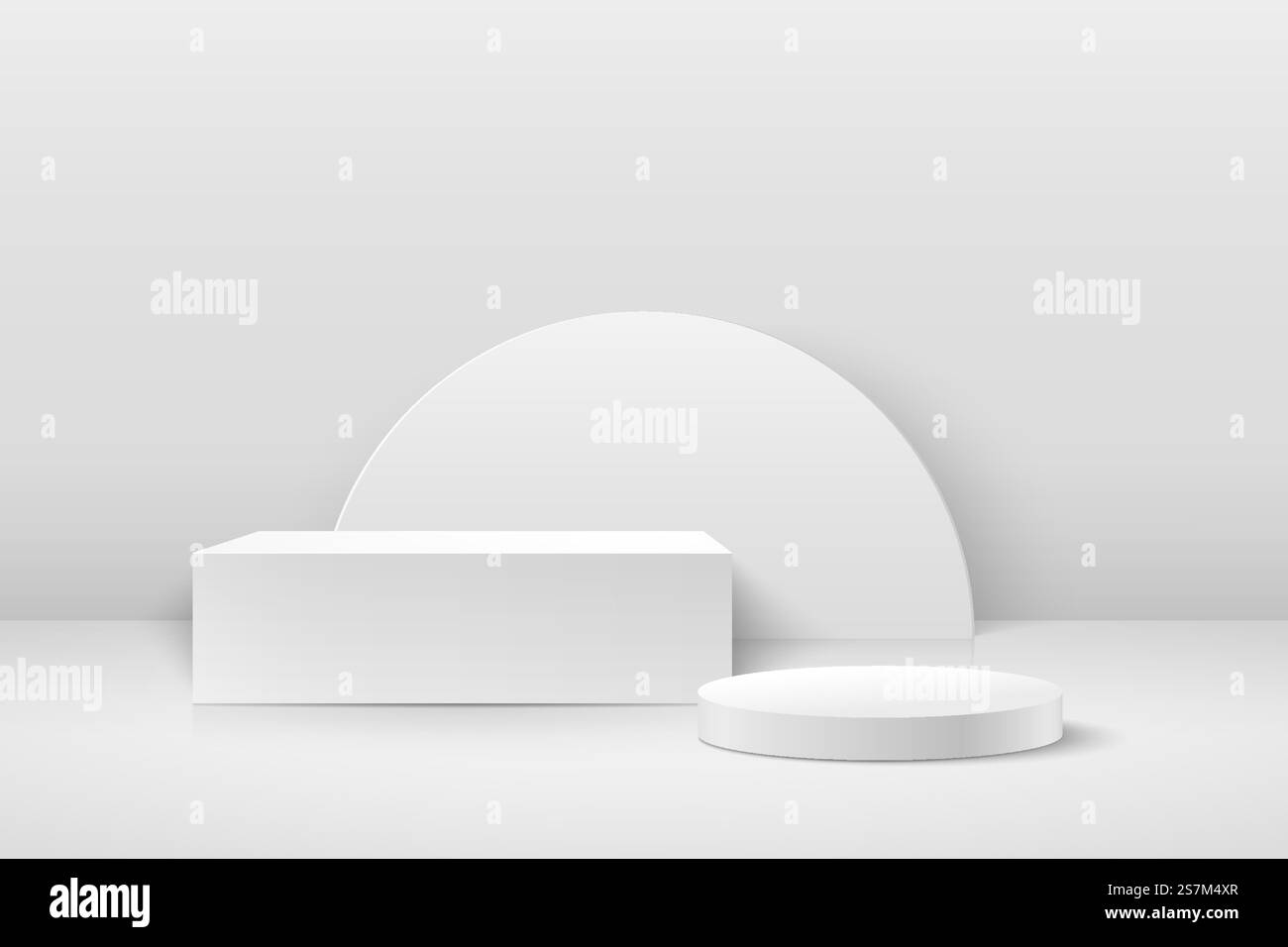 Abstract cube and round display for product on website in modern ...