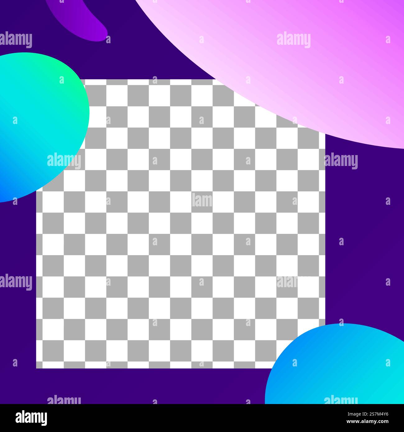 Fluid shapes post. Abstract photo frame post template. Screen editable ...