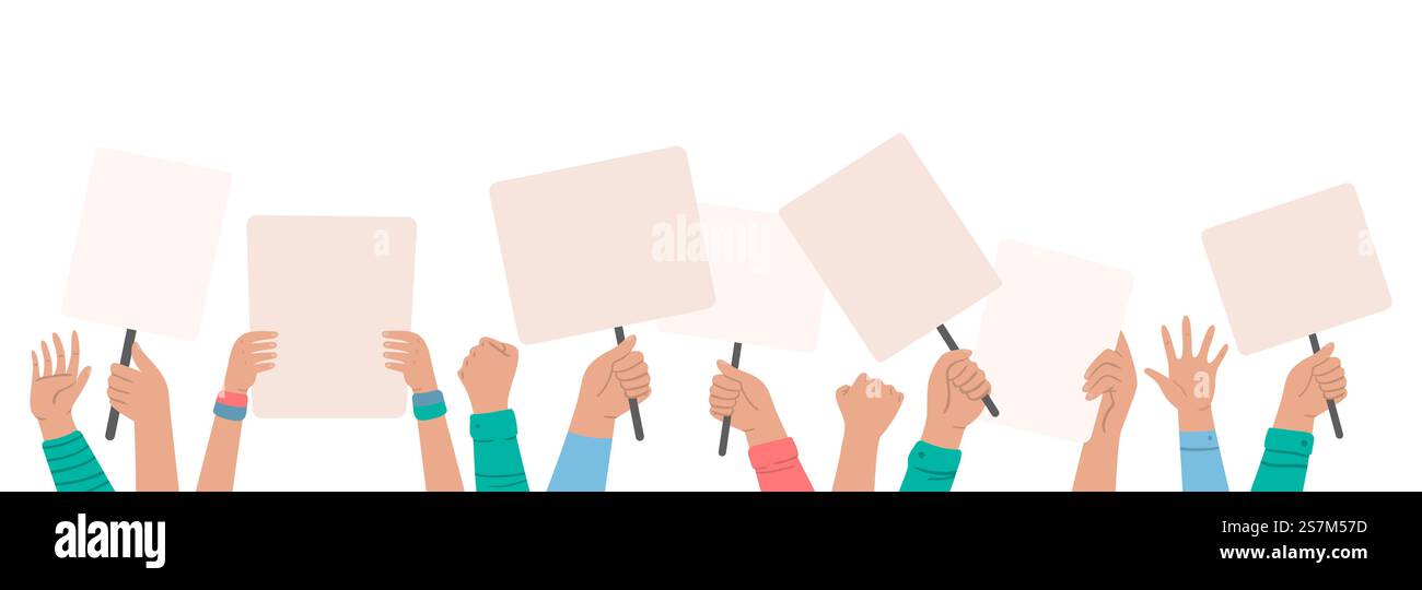 Protesters holding protest signs hi-res stock photography and images ...