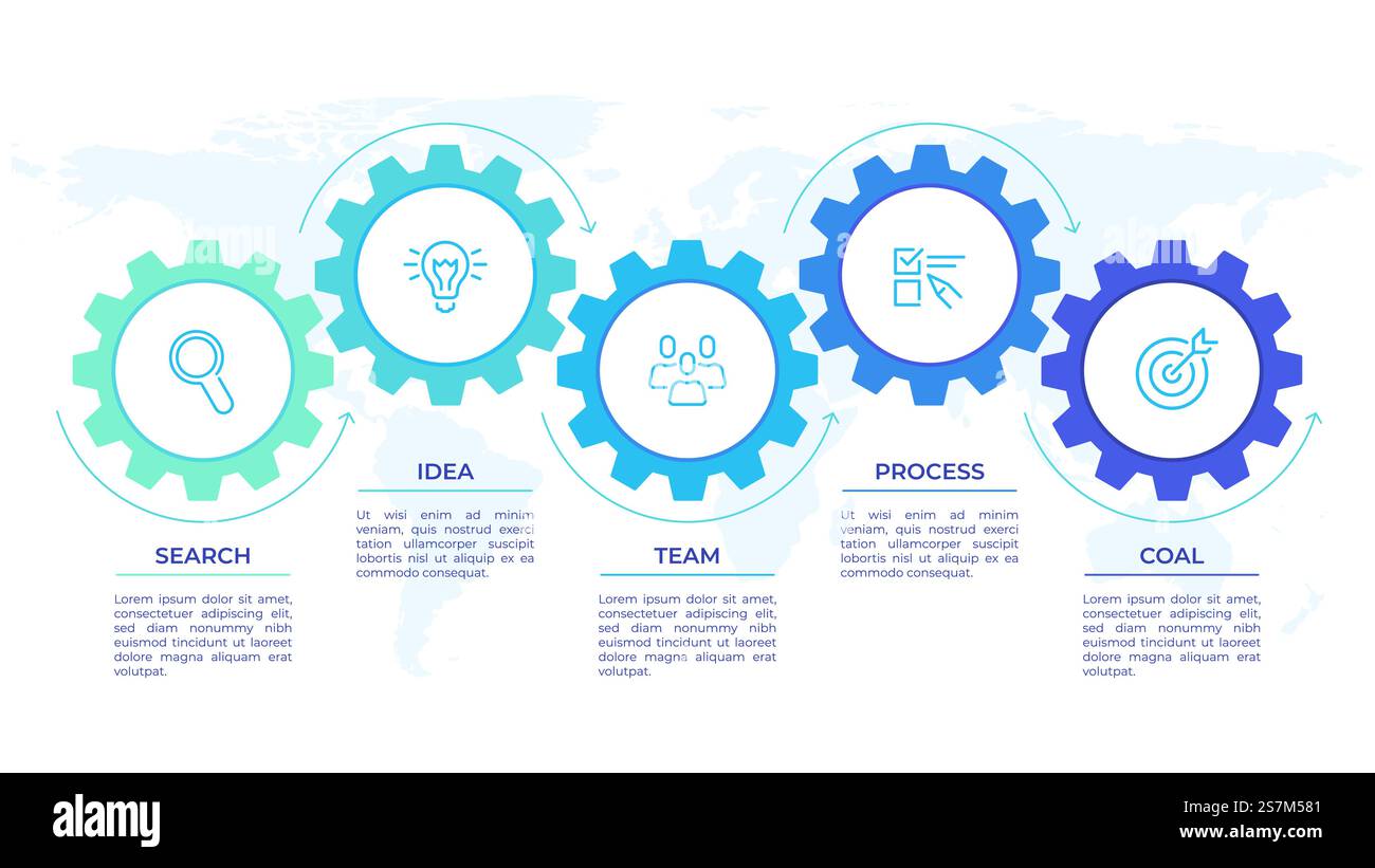 Gears infographics. Cogwheels transmission connecting mechanical ...