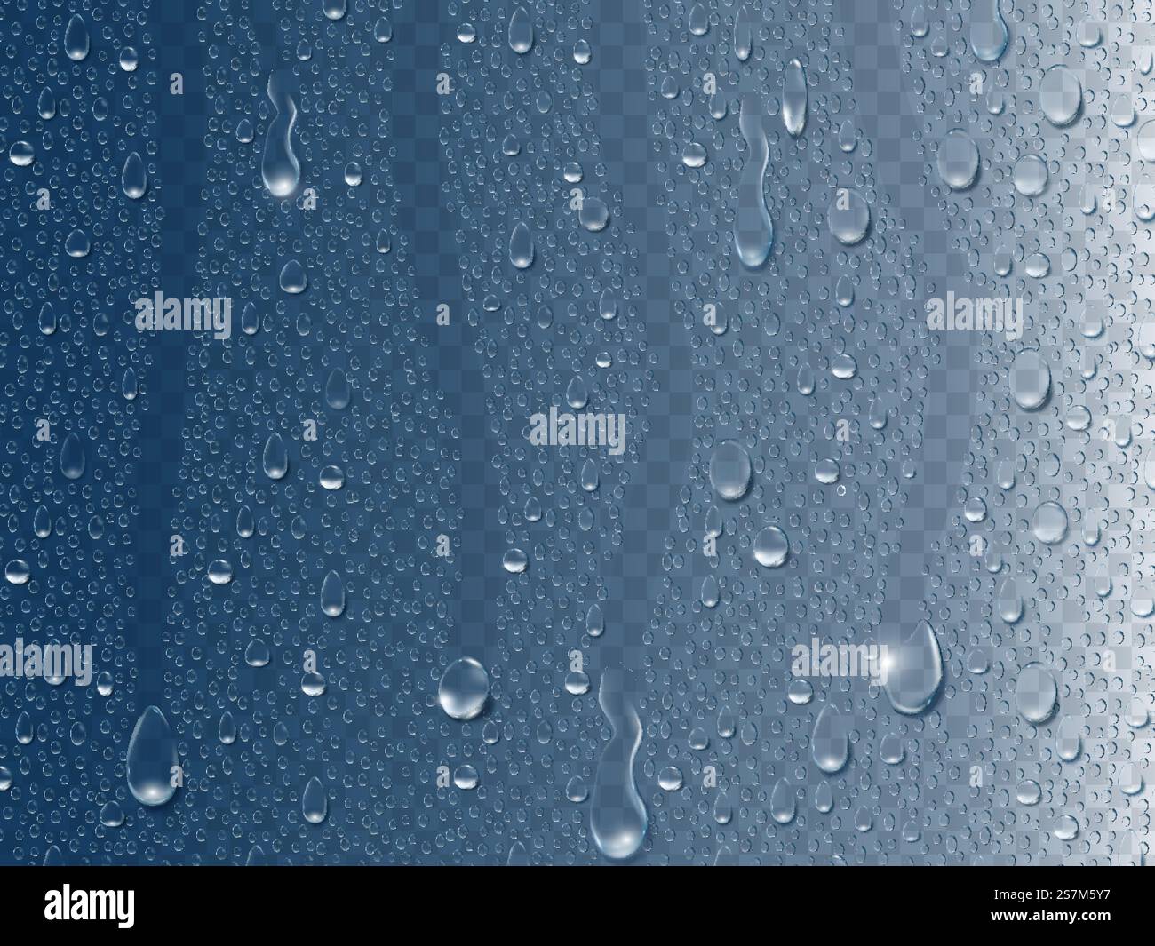 Rain drops on window. Realistic 3d condensation water drop and vapor bubble on glass surface ...