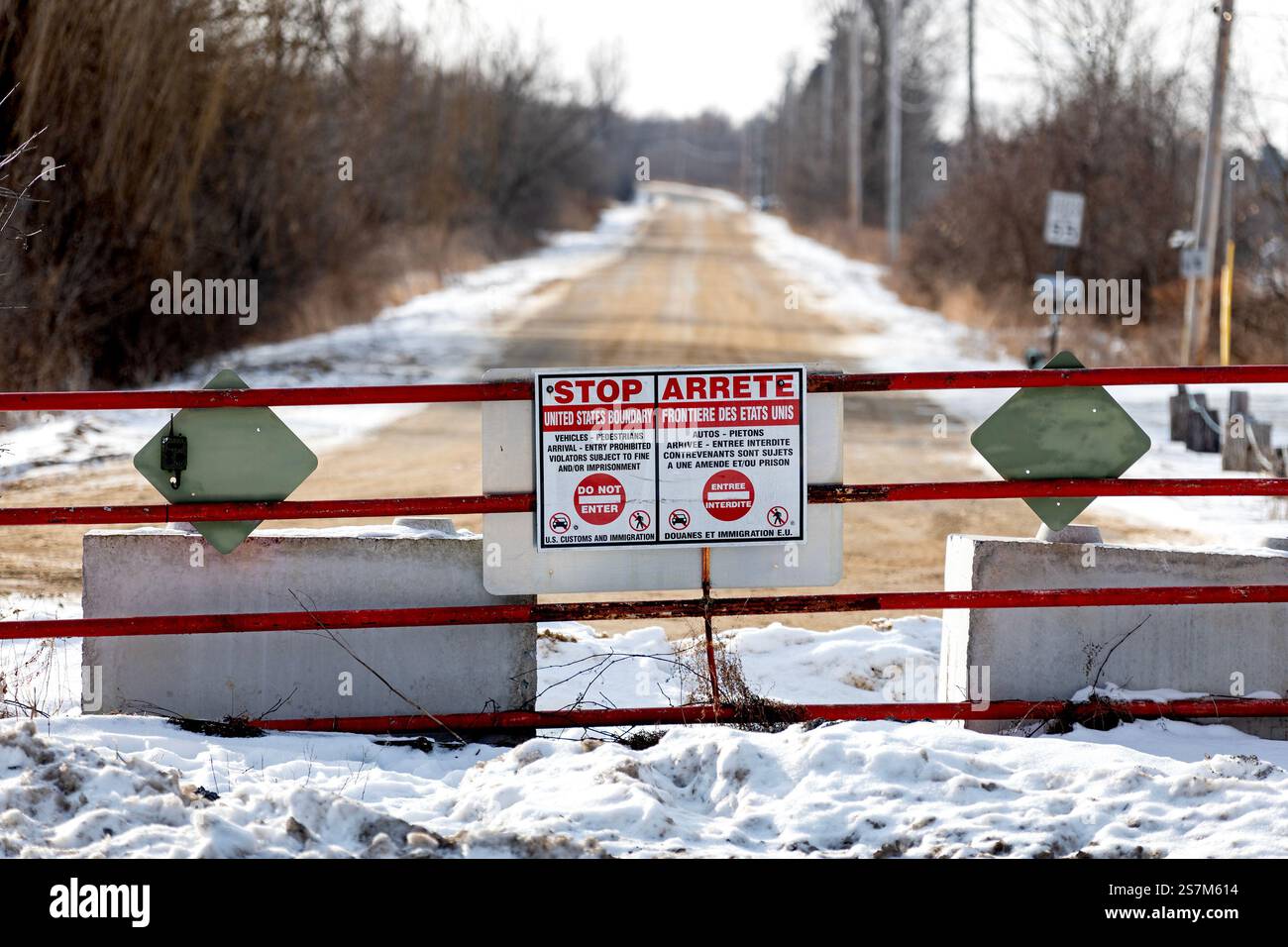 St Bernard De Lacolle, Canada. 19th Jan, 2025. Border crossings, seen ...