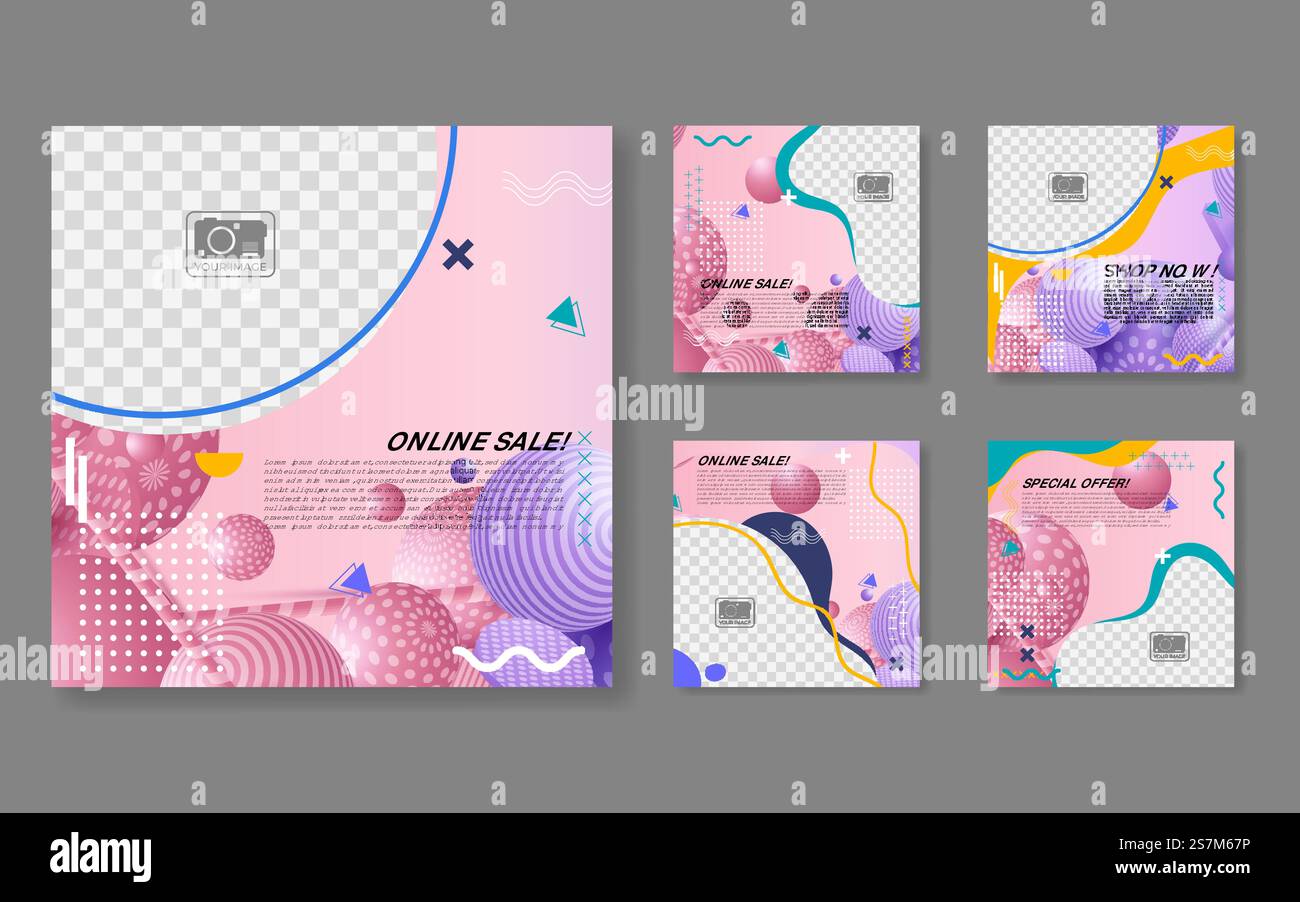 Instagram puzzle feed collection Stock Vector Image & Art - Alamy