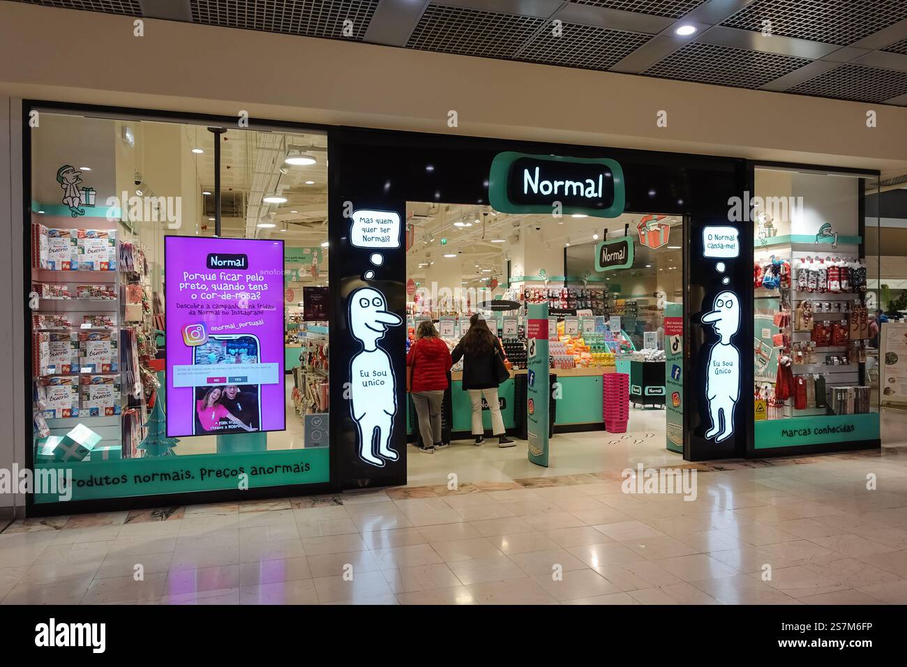 The storefront of Normal, a Danish bargain-priced variety store chain ...