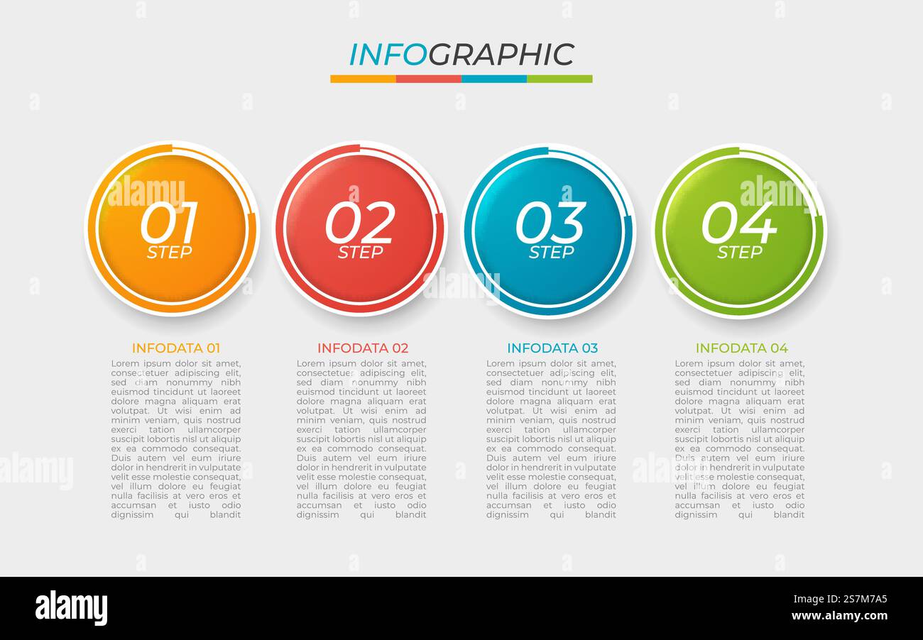 Colorful infographic steps flat design Stock Vector Image & Art - Alamy