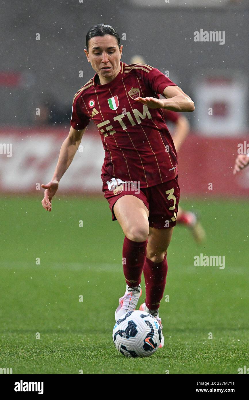 Rome, Italy. 19th Jan, 2025. Tre Fontane Stadium, Rome, Italy - Lucia Di Guglielmo of AS Roma ...