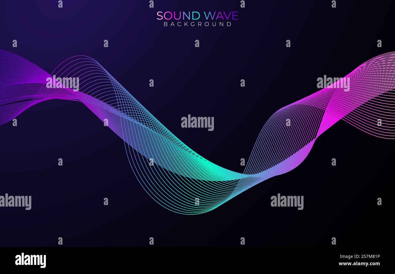 Poster of the sound wave Stock Vector Image & Art - Alamy