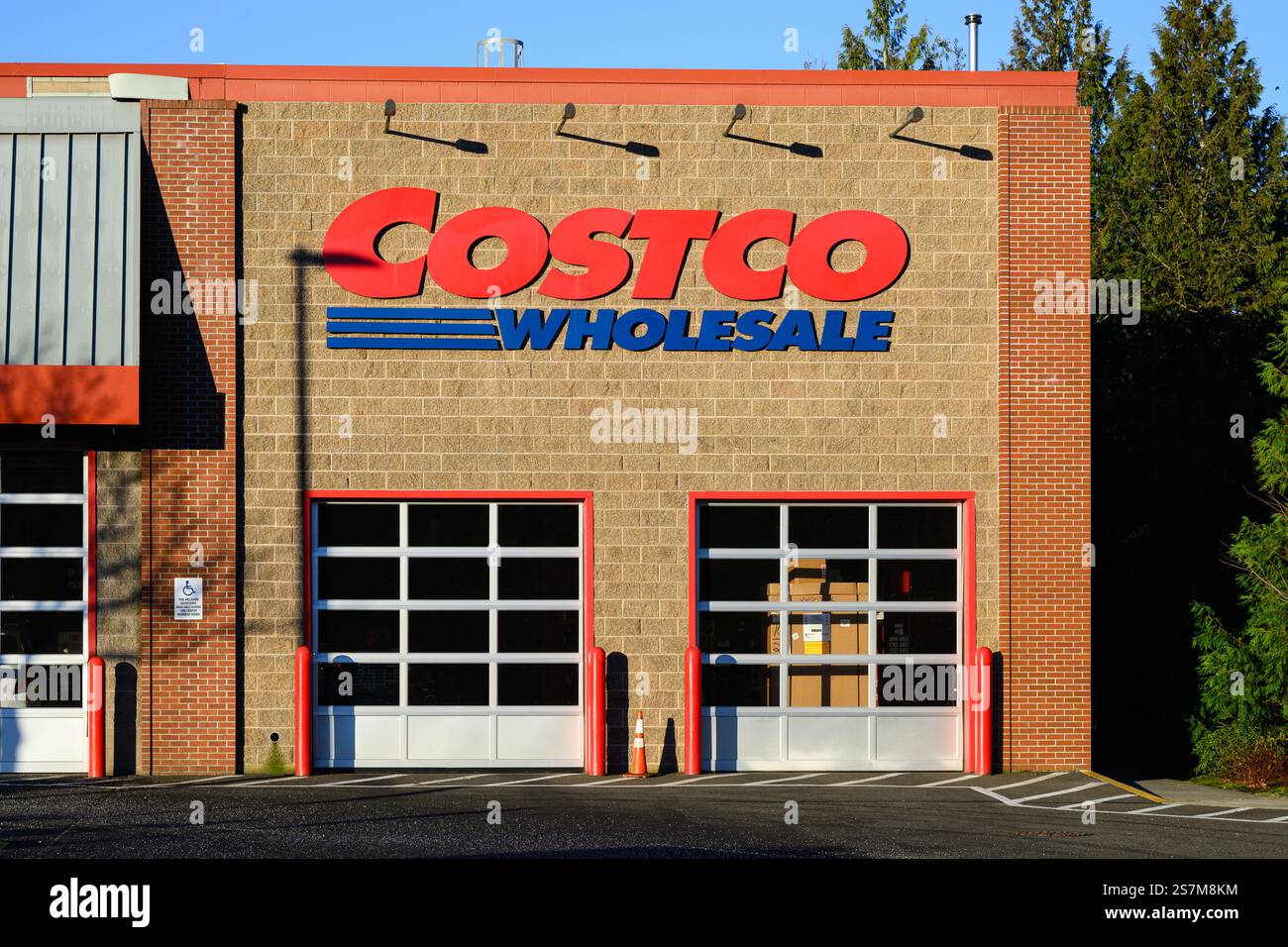 Issaquah, WA, USA - January 19, 2025; Sign on wall at Costco Wholesale ...