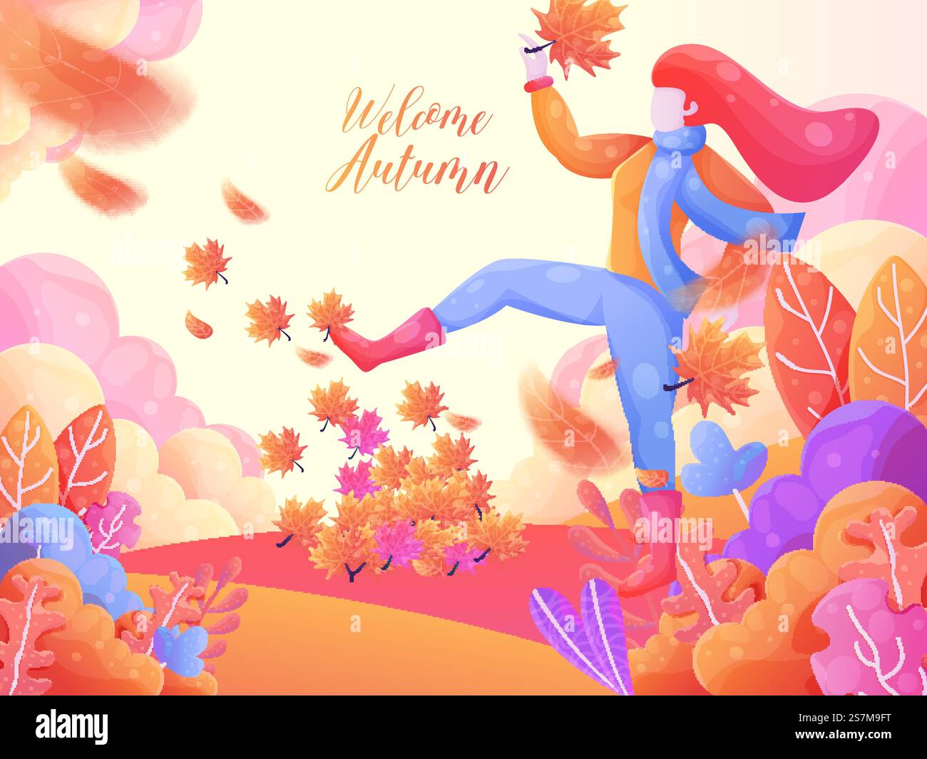 Horizontal banner welcome autumn hi-res stock photography and images ...