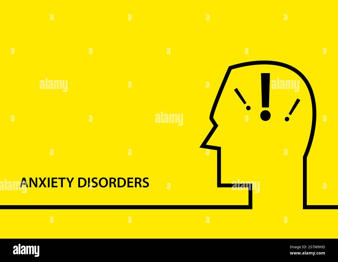 Simple flat vector illustration of anxiety disorder symbol Stock Vector ...