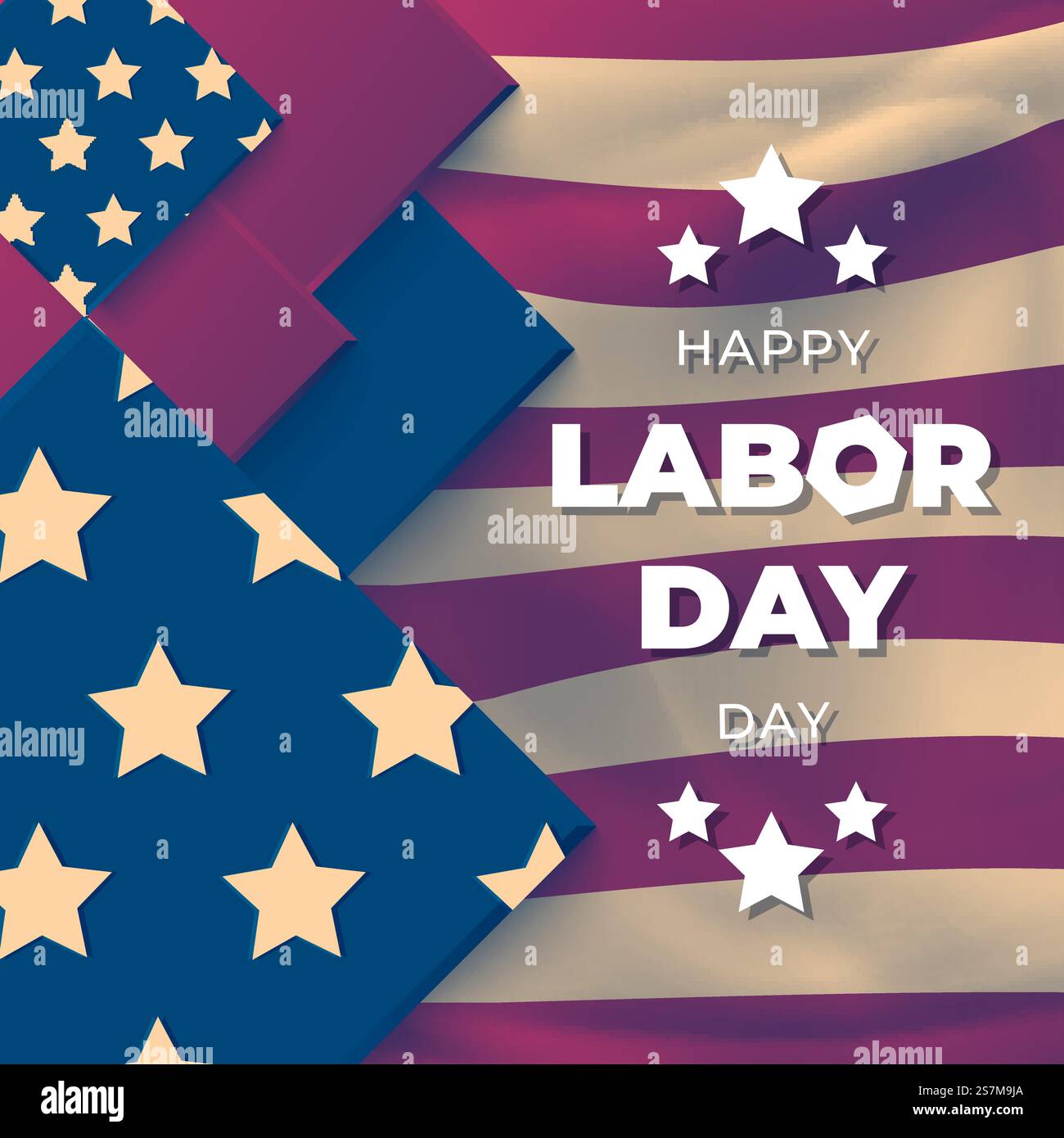 Happy Labor Day Poster Vector Illustration Stock Vector Image & Art - Alamy