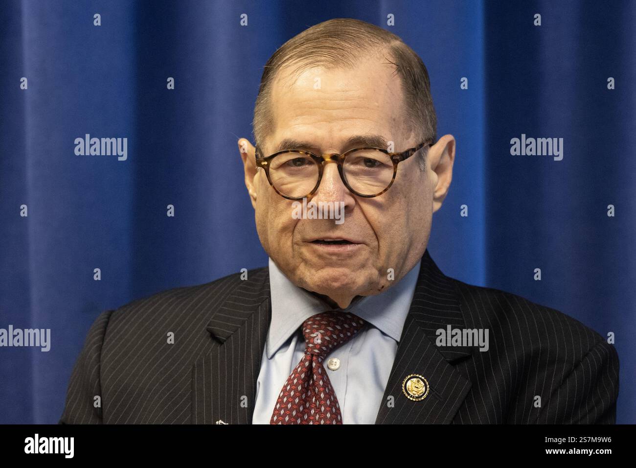 New York, NY, 19 January 2025: Congressman Jerrold Nadler speaks during ...