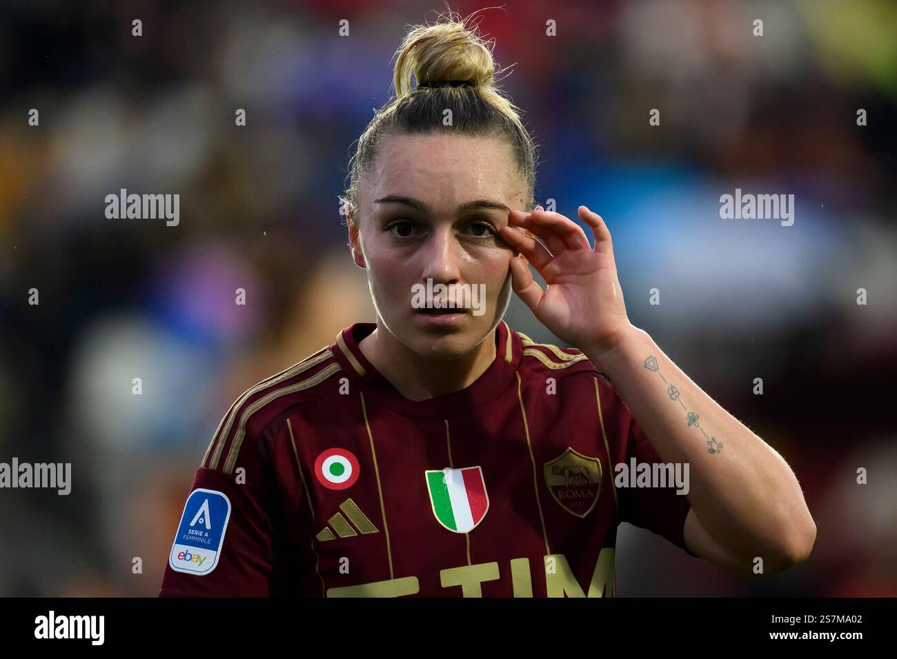 Giada Greggi of AS Roma reacts during the Women's Serie A 2024/2025 ...