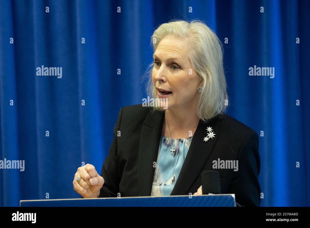 New York, NY, 19 January 2025: U. S. Senator Kirsten Gillibrand speaks ...