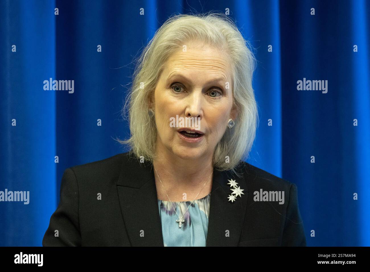 New York, NY, 19 January 2025: U. S. Senator Kirsten Gillibrand speaks ...