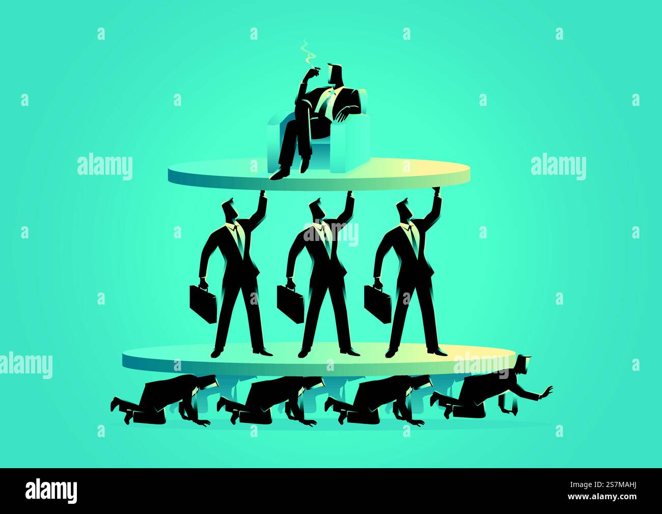 Business concept vector illustration of work class pyramid Stock Vector ...