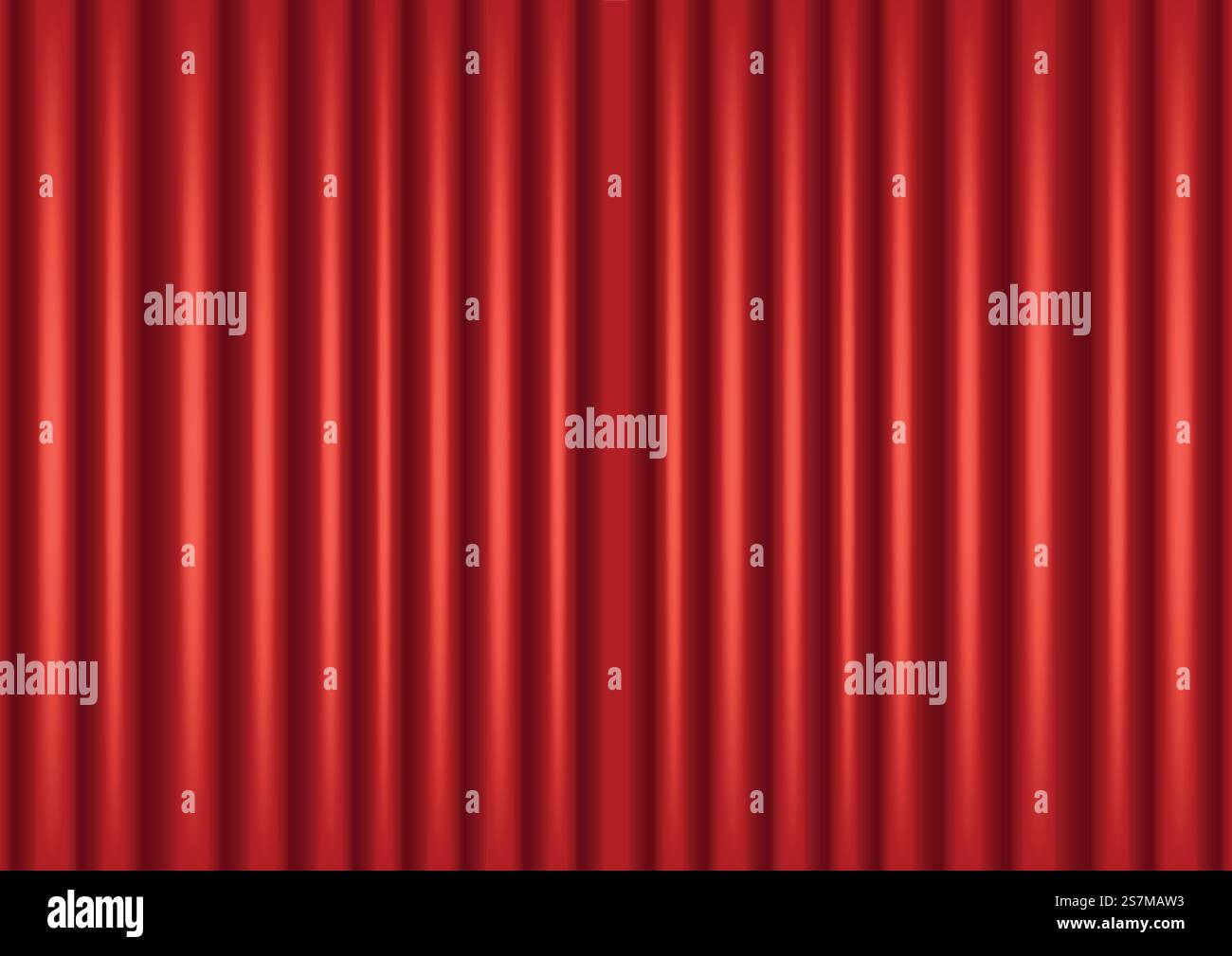Vector illustration of closed red curtain, theater, performance ...