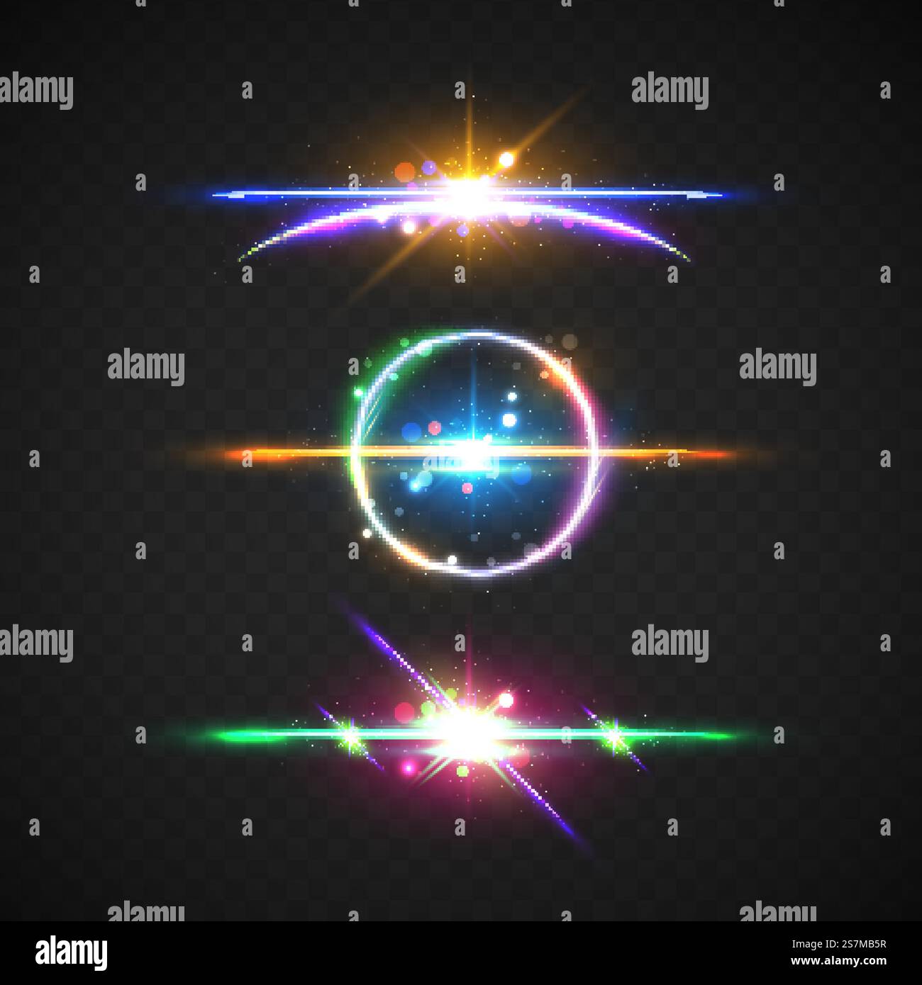 Realistic lens flare elements collection clipping path Stock Vector Image & Art - Alamy