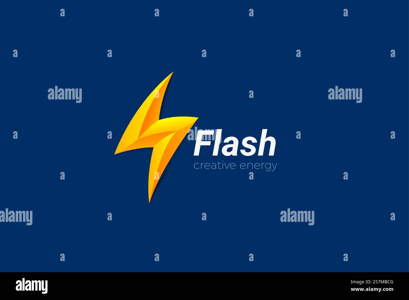 Flash Energy Logo vector design template 3D style. Electric Power ...