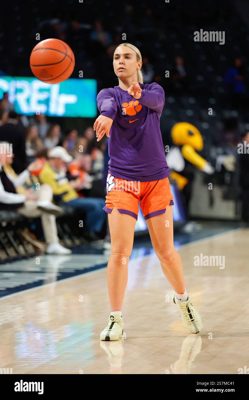 Atlanta, Georgia. 19th Jan, 2025. Hannah Kohn (5) of Clemson prior to ...
