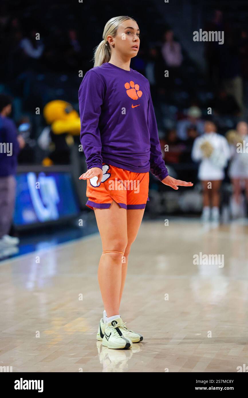 Atlanta, Georgia. 19th Jan, 2025. Hannah Kohn (5) of Clemson prior to ...