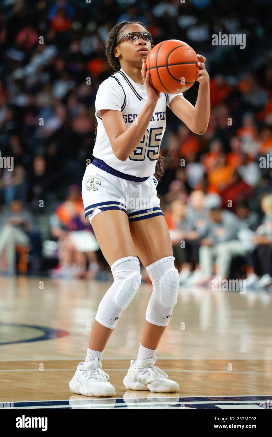 Atlanta, Georgia. 19th Jan, 2025. Tianna Thompson (35) of Georgia Tech ...