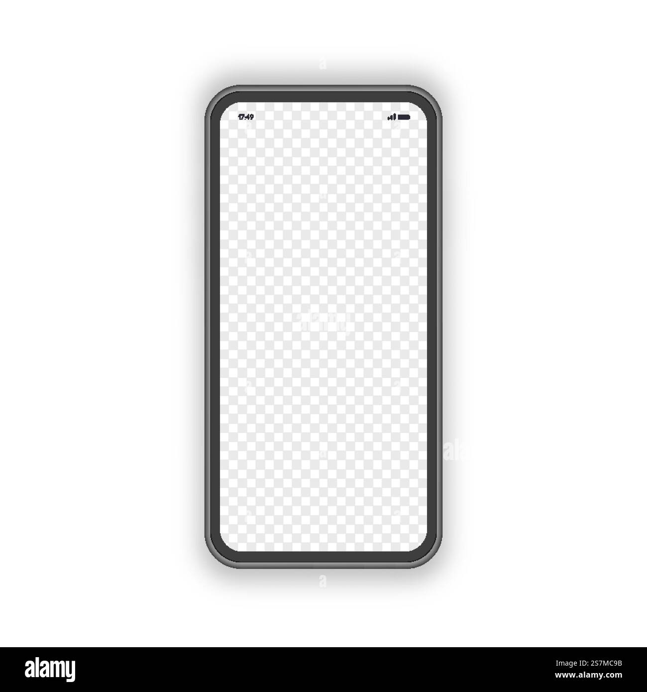 Realistic models smartphone with transparent screens. Smartphone mockup ...