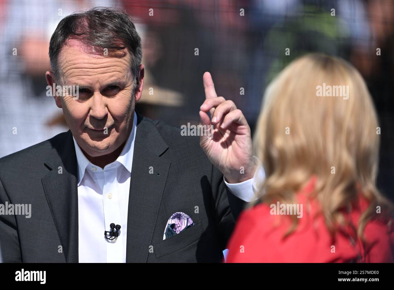 Melbourne, Australia. 20th Jan, 2025. Channel Nine reporter Tony Jones ...