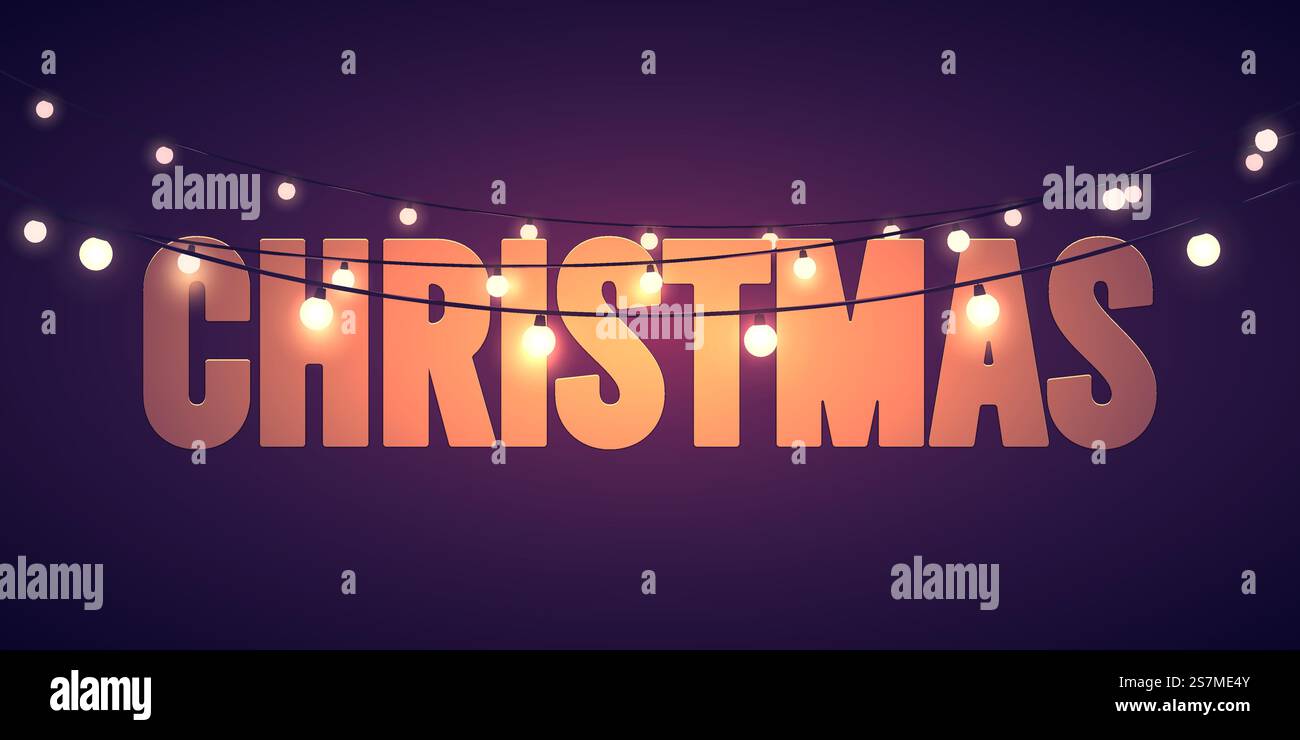 Christmas holiday lights background. Vector illustration Stock Vector ...