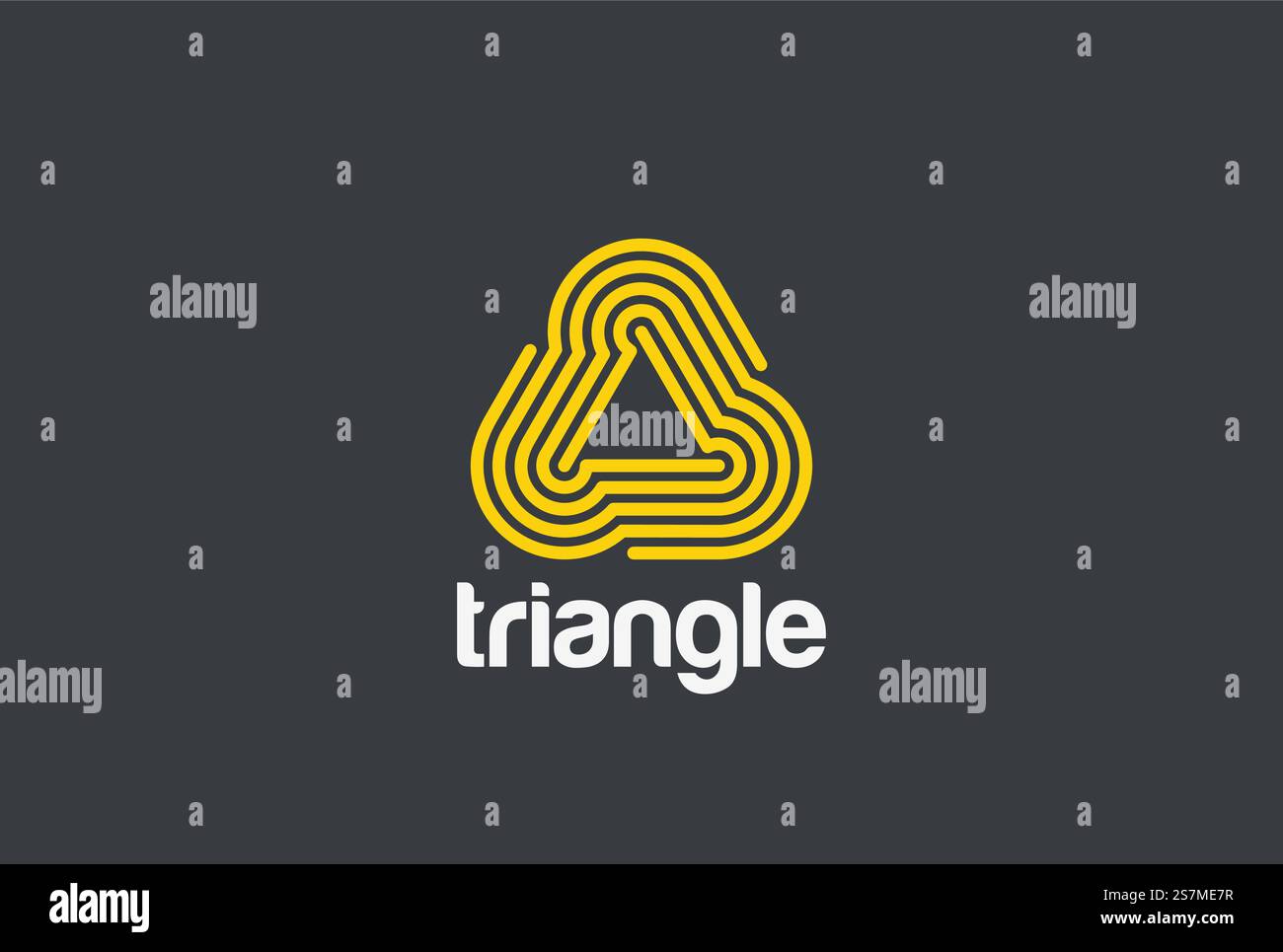 Triangle looped infinite Logo abstract design vector template Linear ...